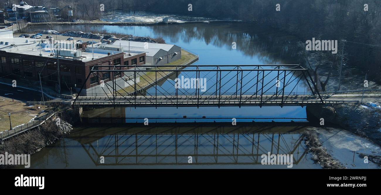 The 2nd Street Bridge in Downtown Allegan, MI Stock Photo - Alamy