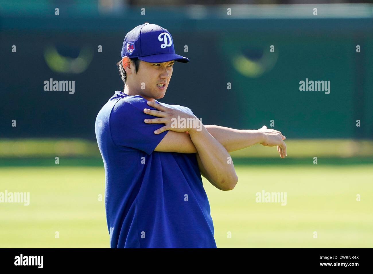 Los Angeles Dodgers designated hitter Shohei Ohtani participates in ...