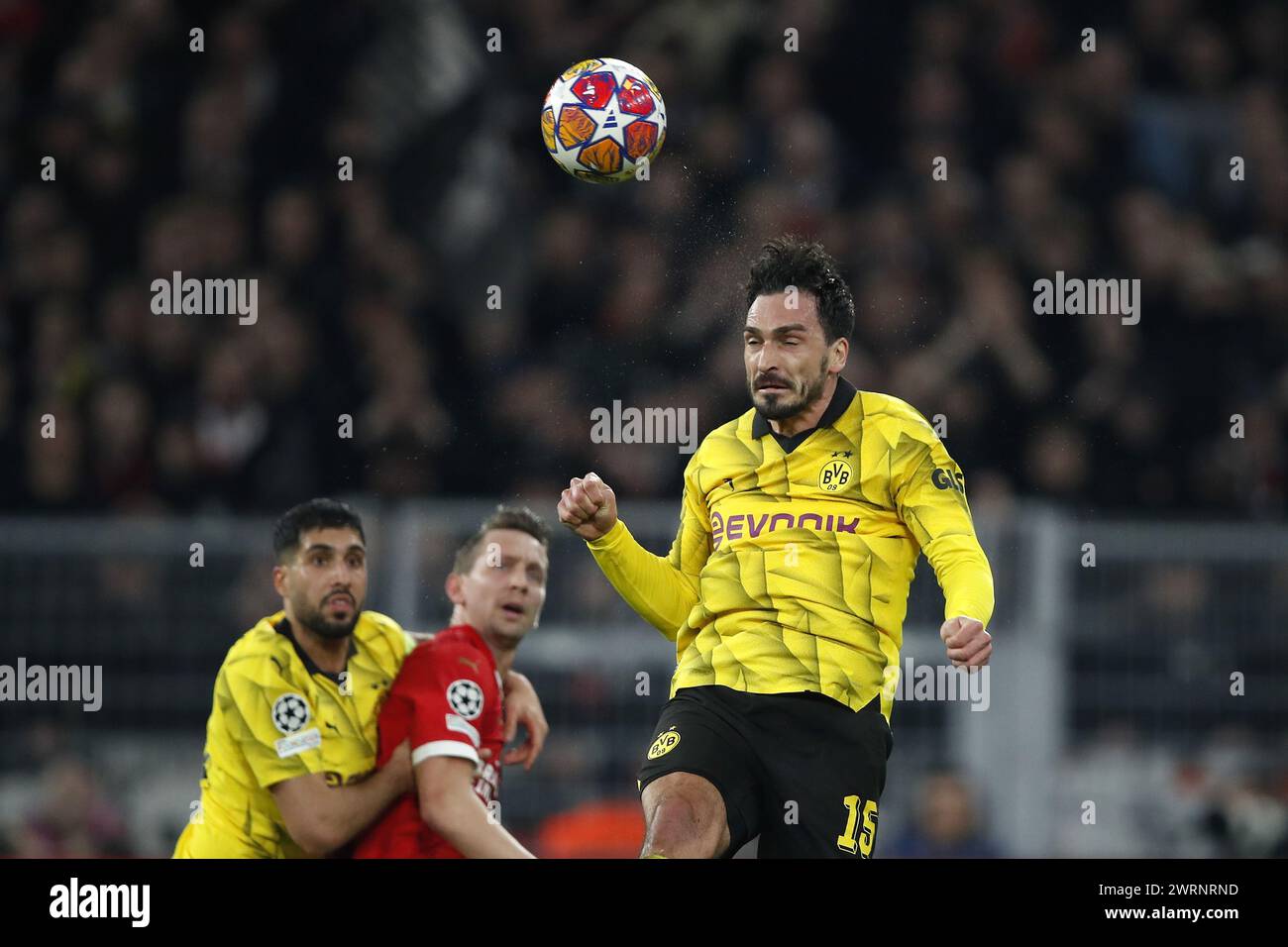 DORTMUND - (l-r) Emre Can of Borussia Dortmund, Luuk de Jong of PSV ...