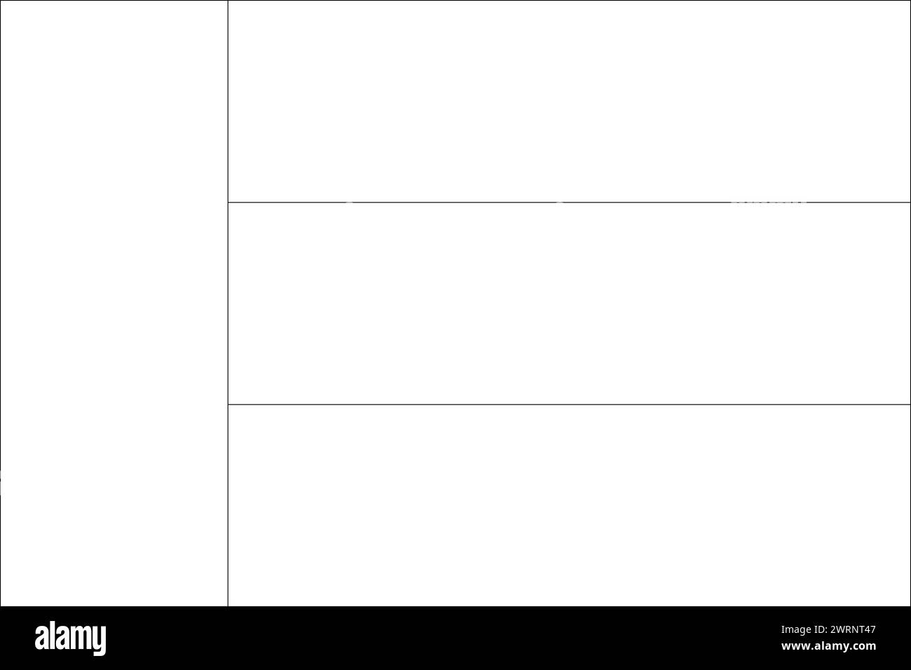 United Arab Emirates flag - thin black vector outline wireframe ...