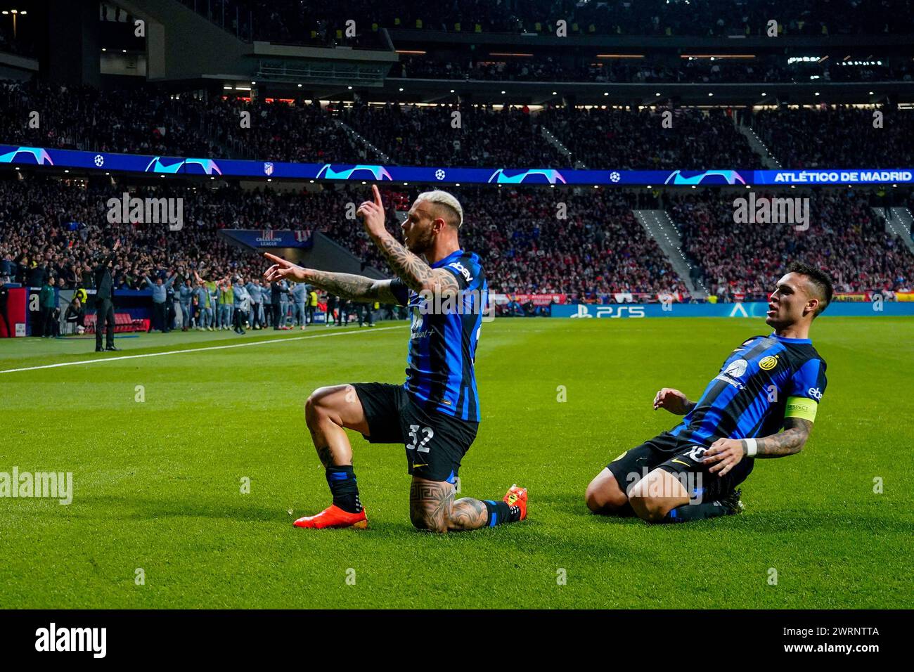 Madrid, Spain. 13th Mar, 2024. Federico Dimarco of Inter Milan ...