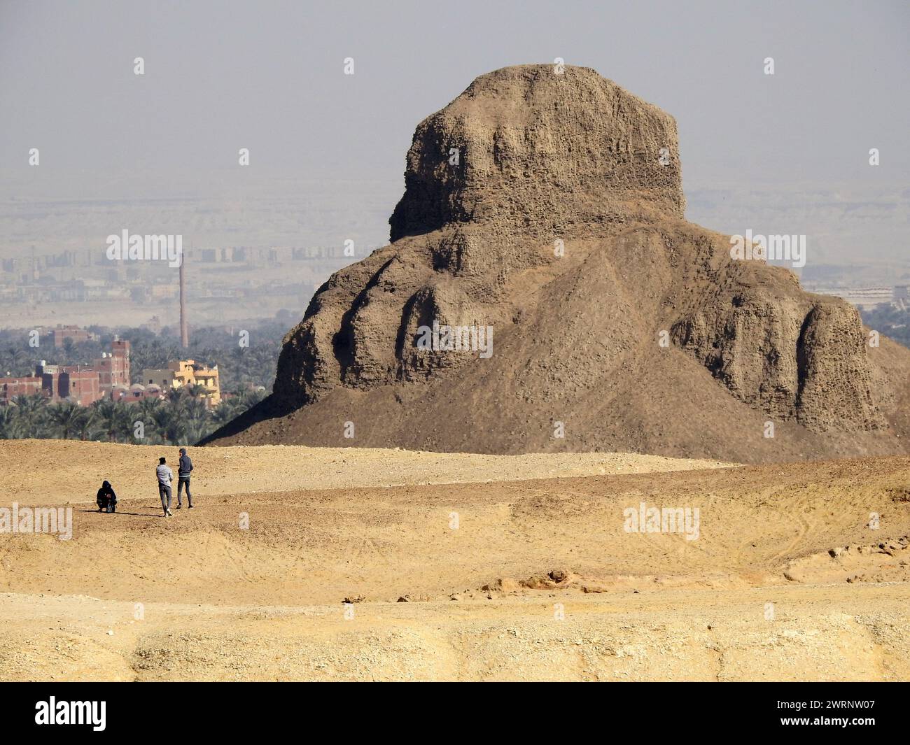 Giza, Egypt, January 26 2023: Pyramid of Amenemhat III, The black ...