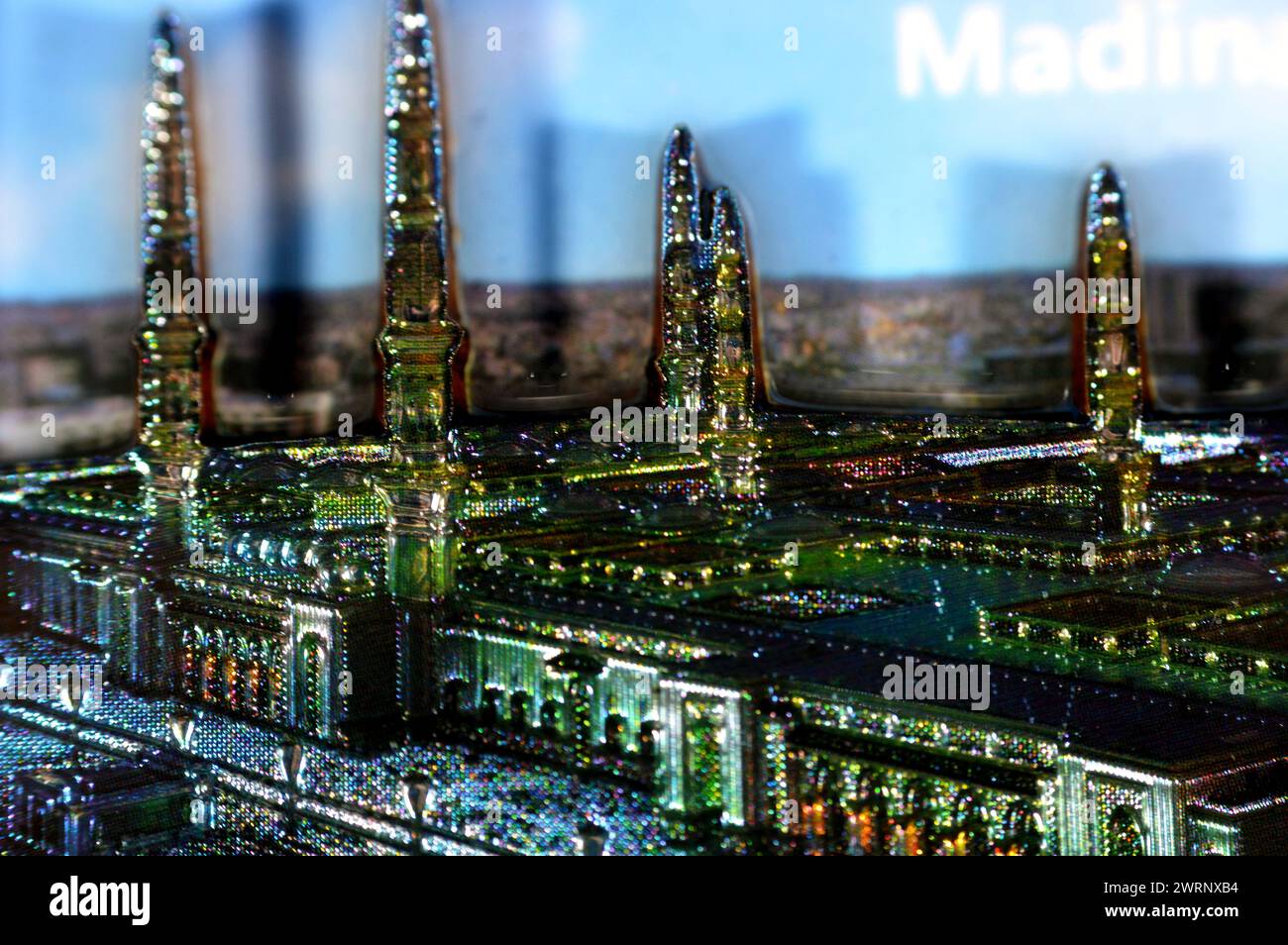 Medina fridge magnet in the shape of the Prophet's Mosque, refrigerator ...