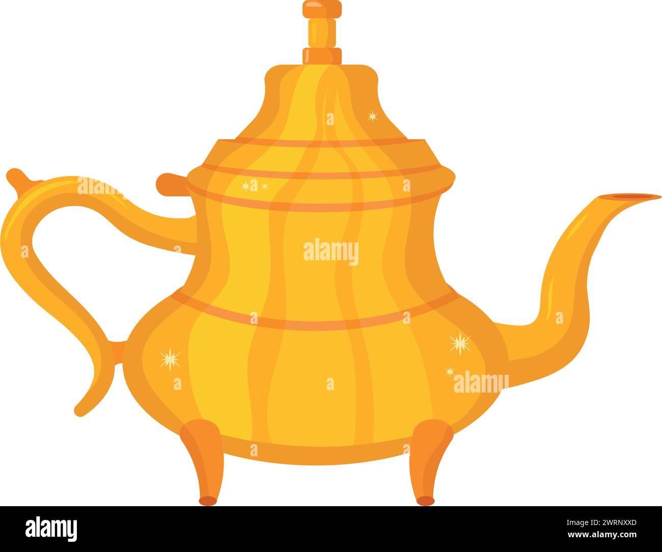 golden arabic tea pot Stock Vector Image & Art - Alamy