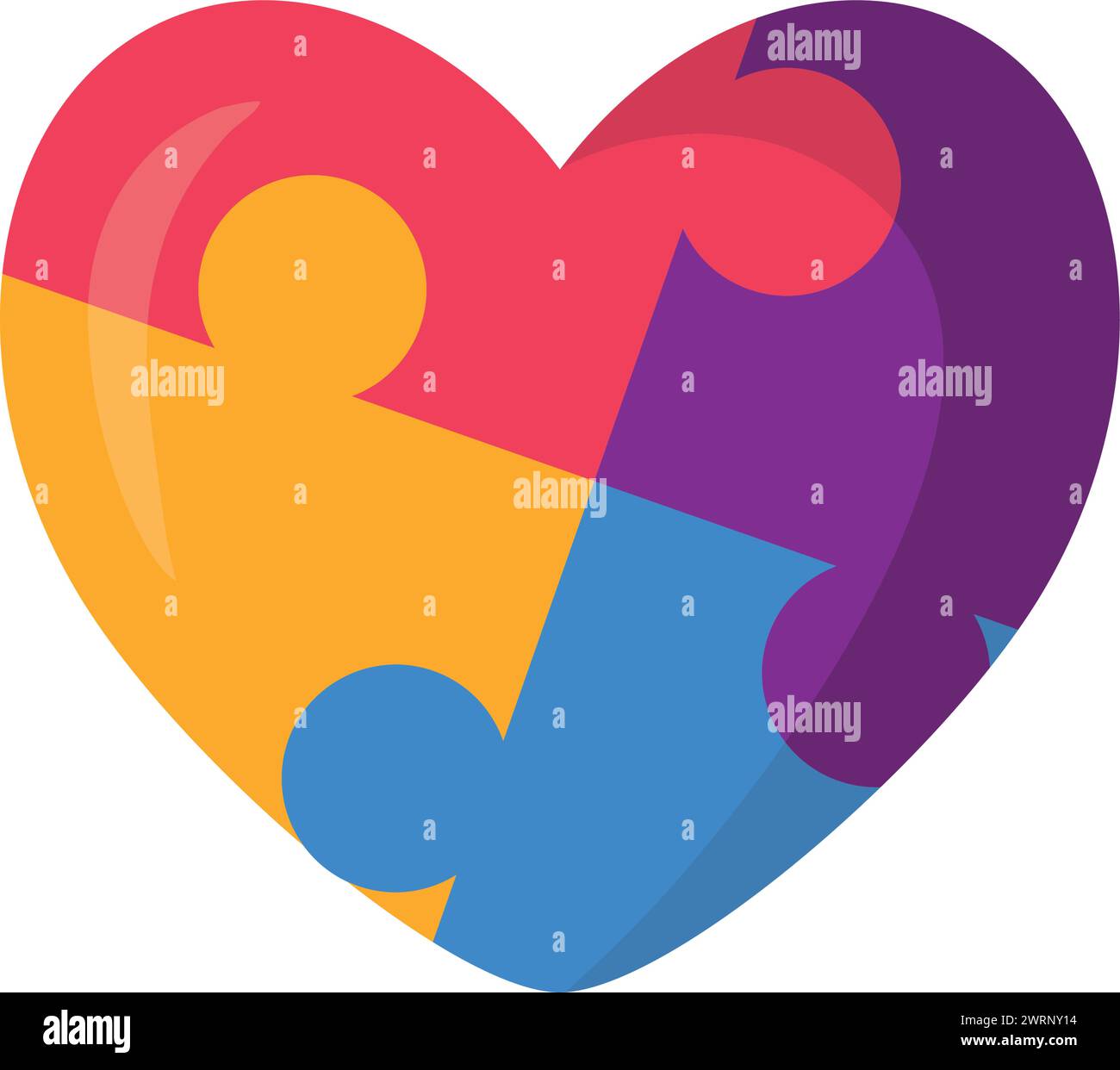 autism puzzle heart Stock Vector Image & Art - Alamy