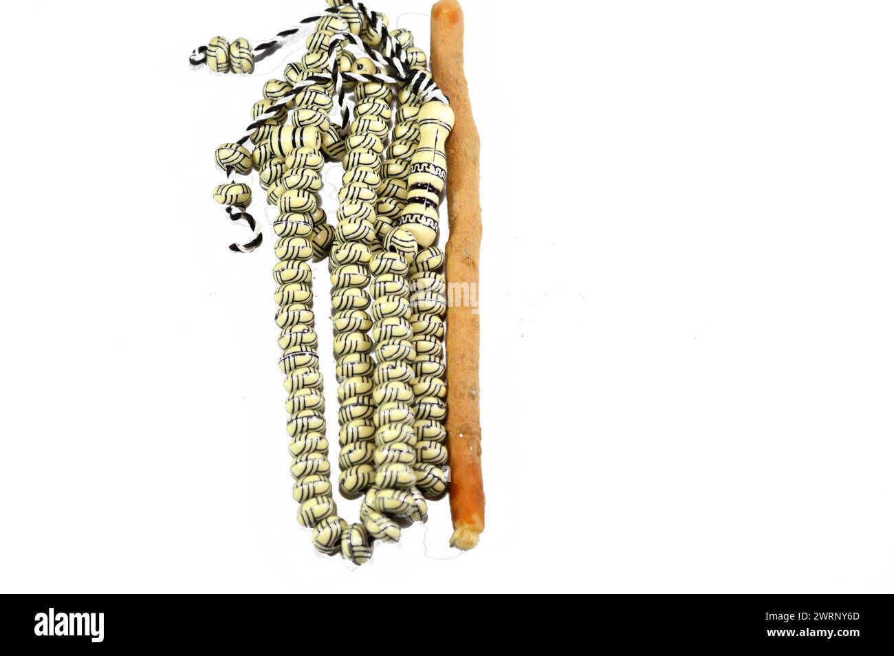 An Islamic rosary and traditional Miswak stick, The miswak is a teeth ...