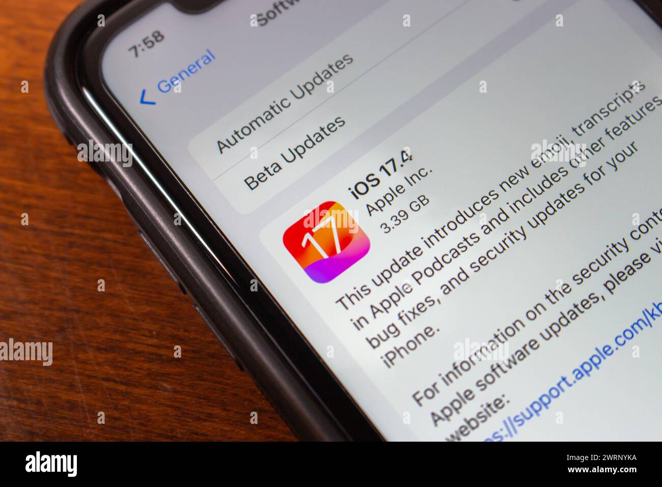 iOS 17.4 description seen in an iPhone. iOS 17.4 introduces changes to ...