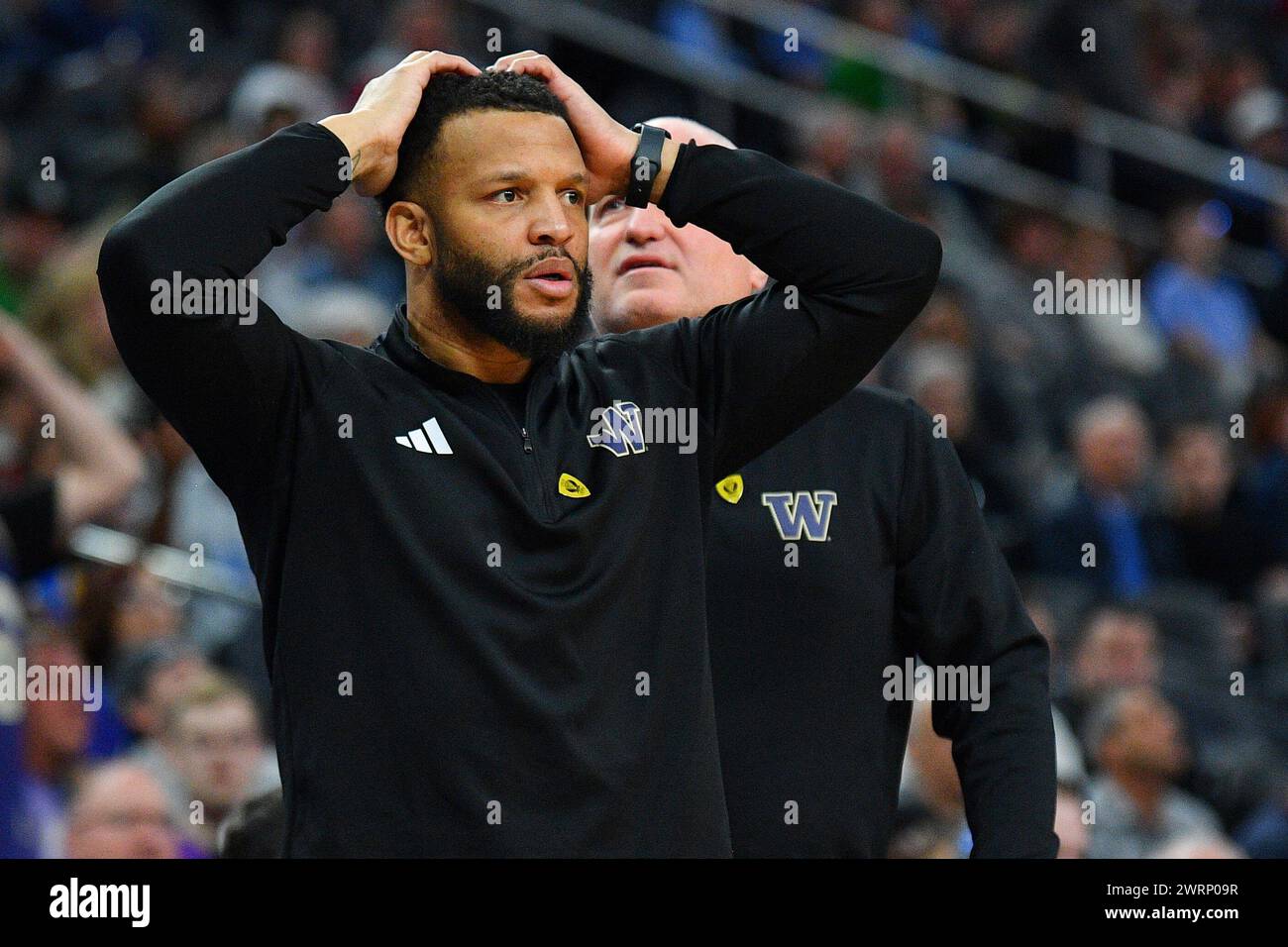 LAS VEGAS, NV - MARCH 13: Washington Huskies associate head coach Will ...