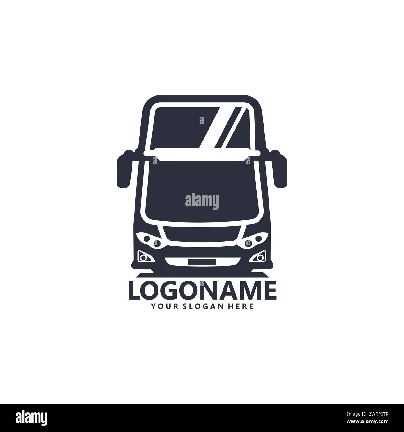 bus template logo design Stock Vector Image & Art - Alamy