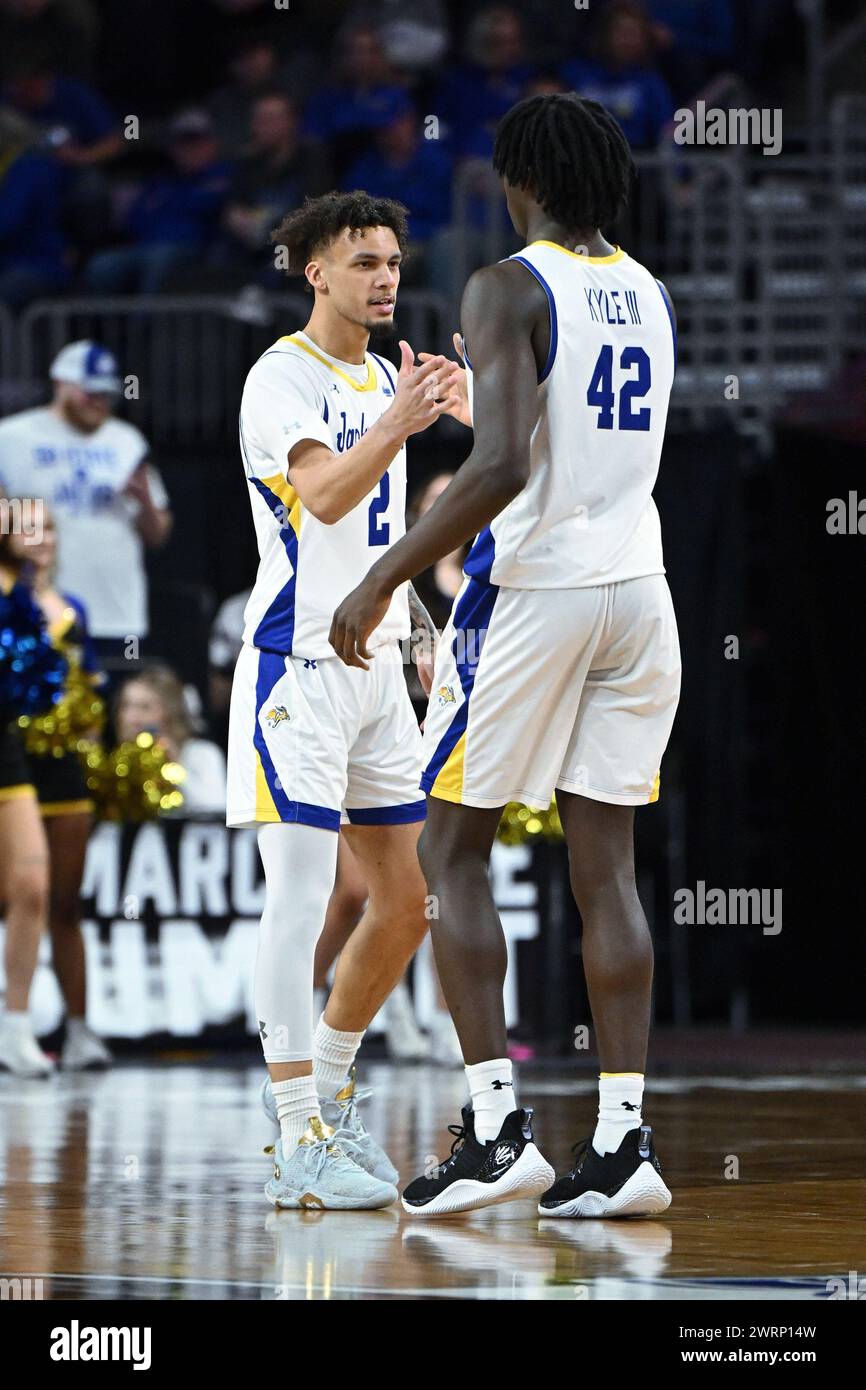 Sioux Falls, USA. 12th Mar, 2024. South Dakota State Jackrabbits ...