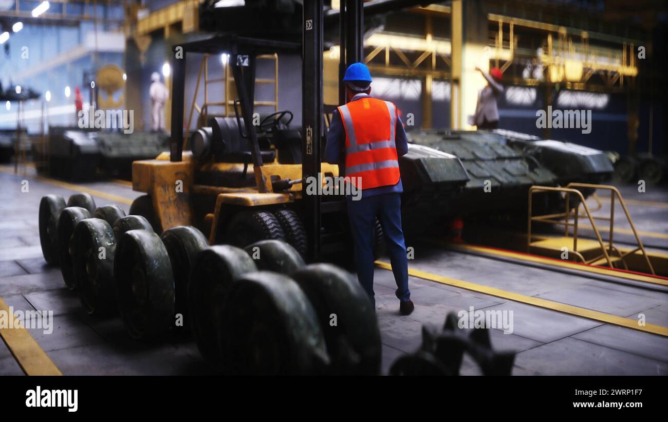 Production of military russian battle tank T 90 at the factory ...