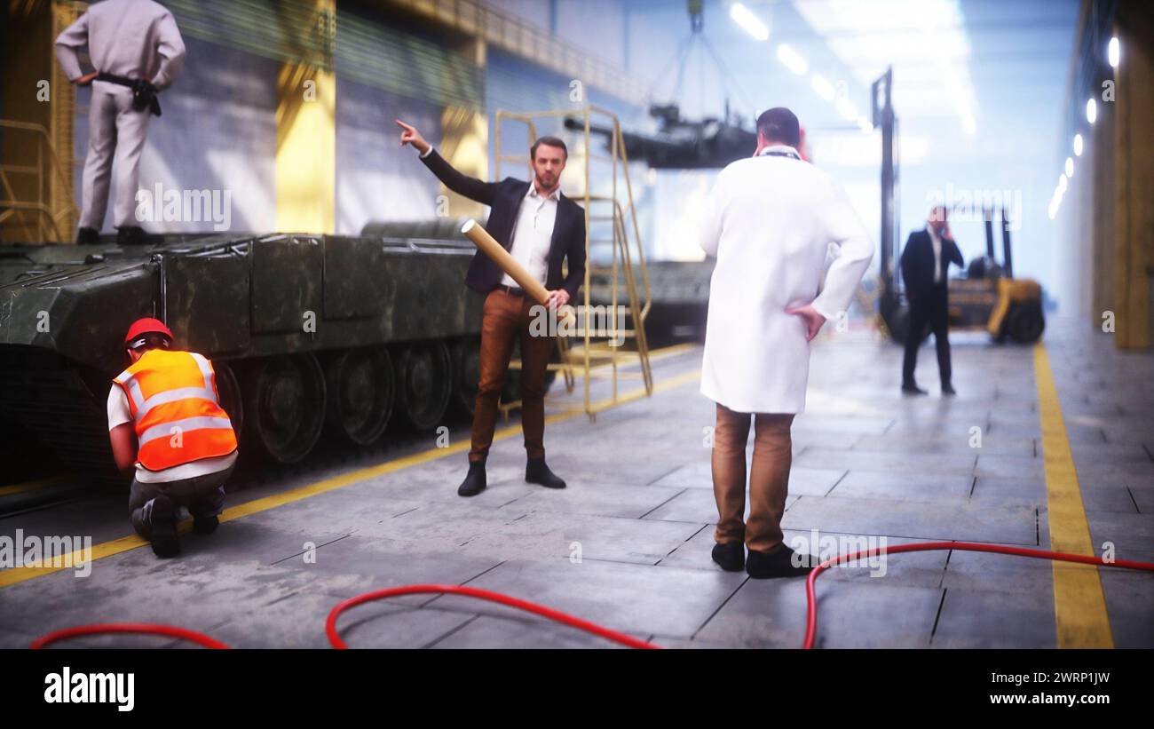 Production of military russian battle tank T 90 at the factory ...