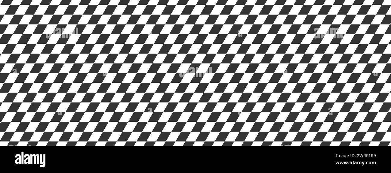Race flag texture in diagonal arrangement. Tilted checkered black and ...