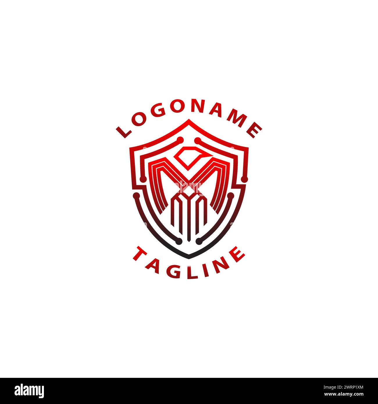 eagle letter M cyber security logo design Stock Vector Image & Art - Alamy