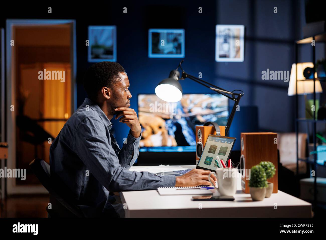 African american analyst checks hi-res stock photography and images - Alamy