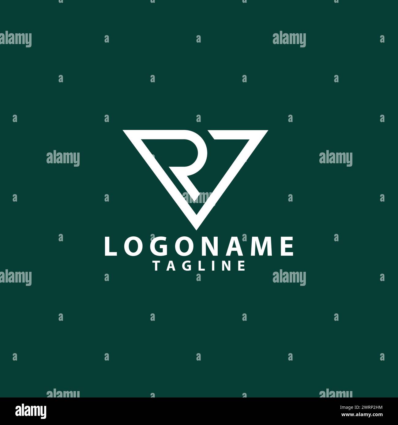 initial logo RV design vector Stock Vector Image & Art - Alamy