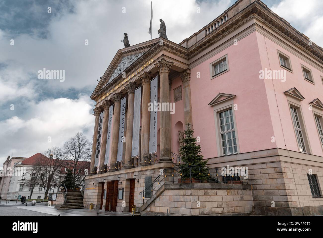 Berlin, Germany - 16 DEC 2021: German State Opera building on Unter den ...