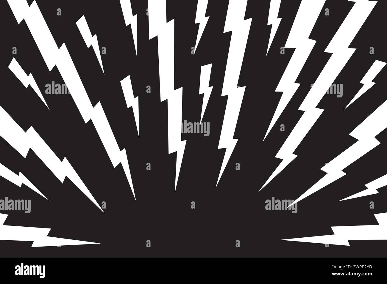 Thunder bolt pattern. Electric power, flash light, jagged stripes ...