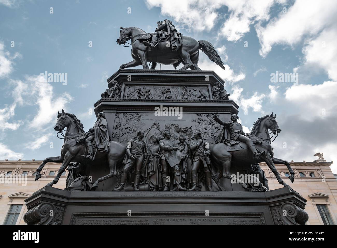 Berlin, Germany - Decmber 16, 2021: The majestic equestrian statue of ...