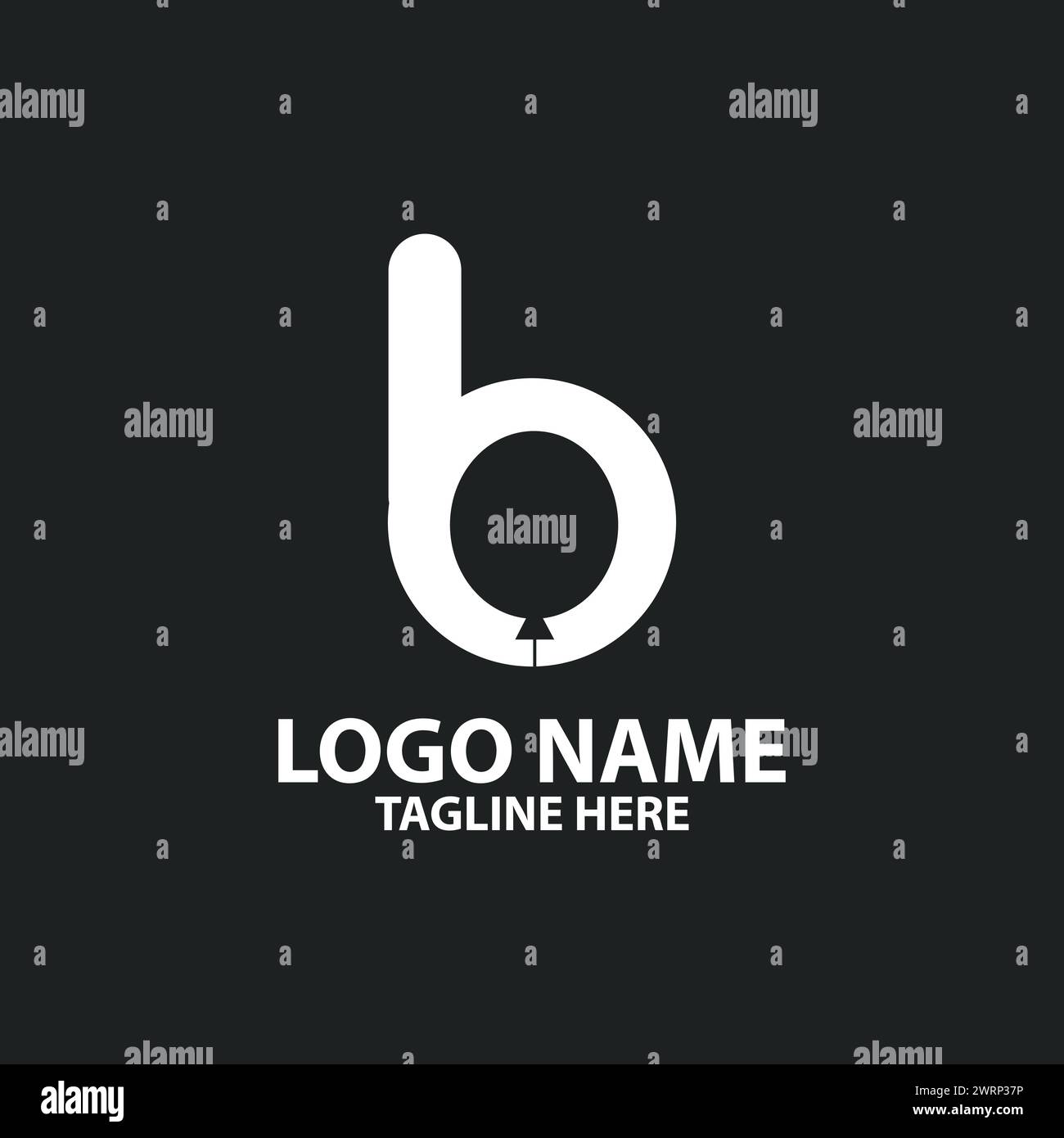 letter B negative space balloon logo Stock Vector Image & Art - Alamy