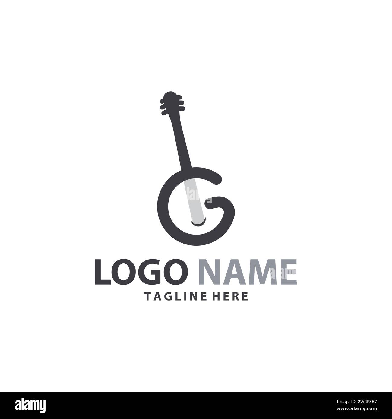 letter G guitar template logo design Stock Vector Image & Art - Alamy