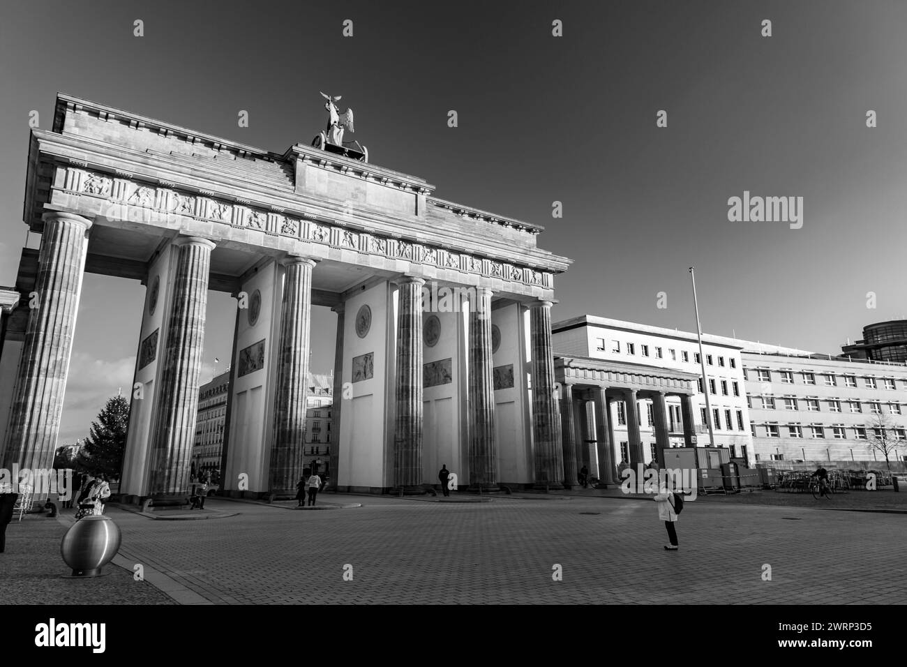 Berlin, Germany - December 16, 2021: The famous landmark of Brandenburg ...