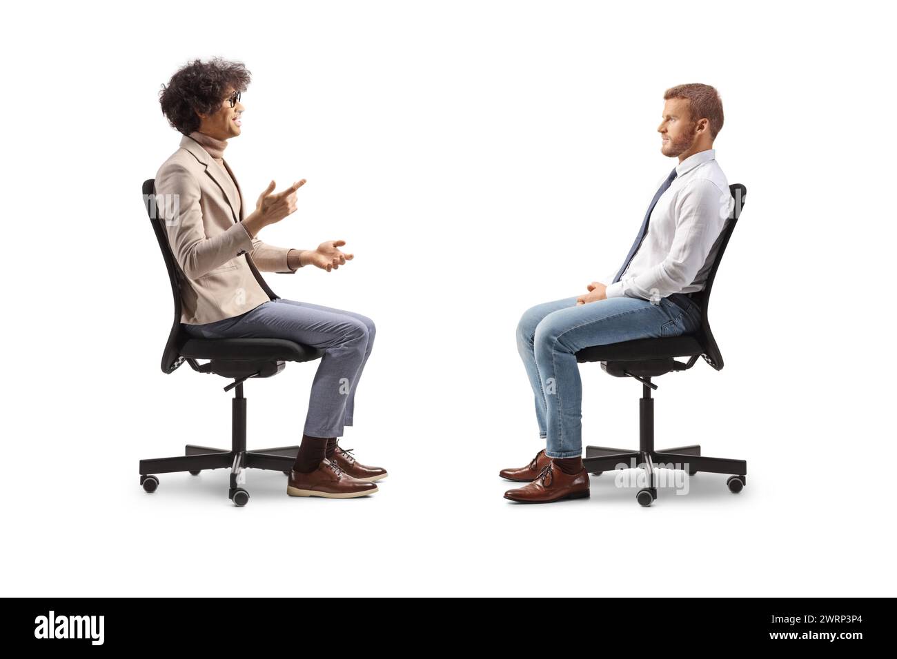 Career interview men man Cut Out Stock Images & Pictures - Alamy