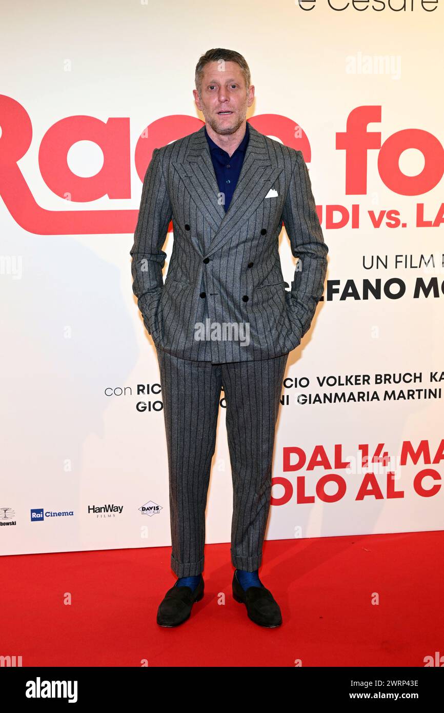 Milan, Italy. 13th Mar, 2024. Milan, Race For Glory Film Preview - Audi vs Lancia. Cinema Anteo ...