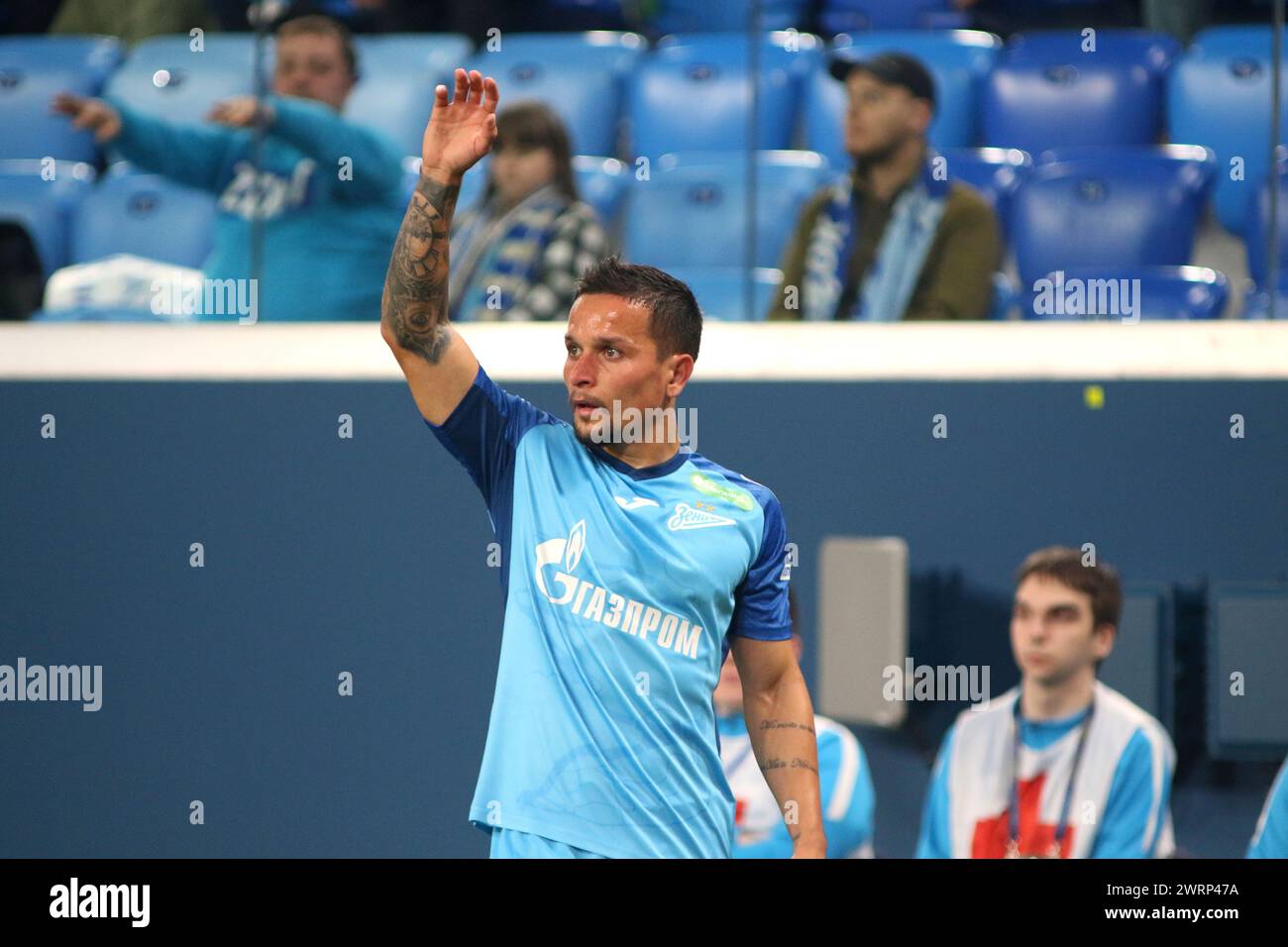 Artur Victor Guimaraes, known as Artur (9) of Zenit seen in action ...