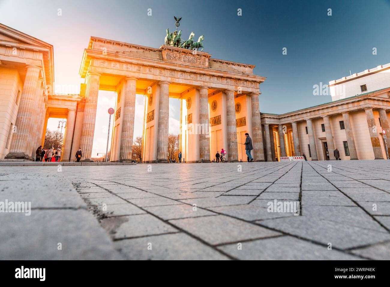 The famous landmark of Brandenburg Gate or Brandenburger Tor in Berlin ...