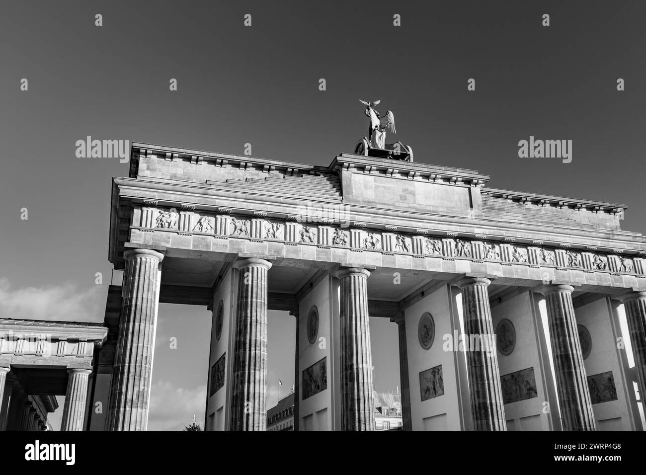 The famous landmark of Brandenburg Gate or Brandenburger Tor in Berlin ...