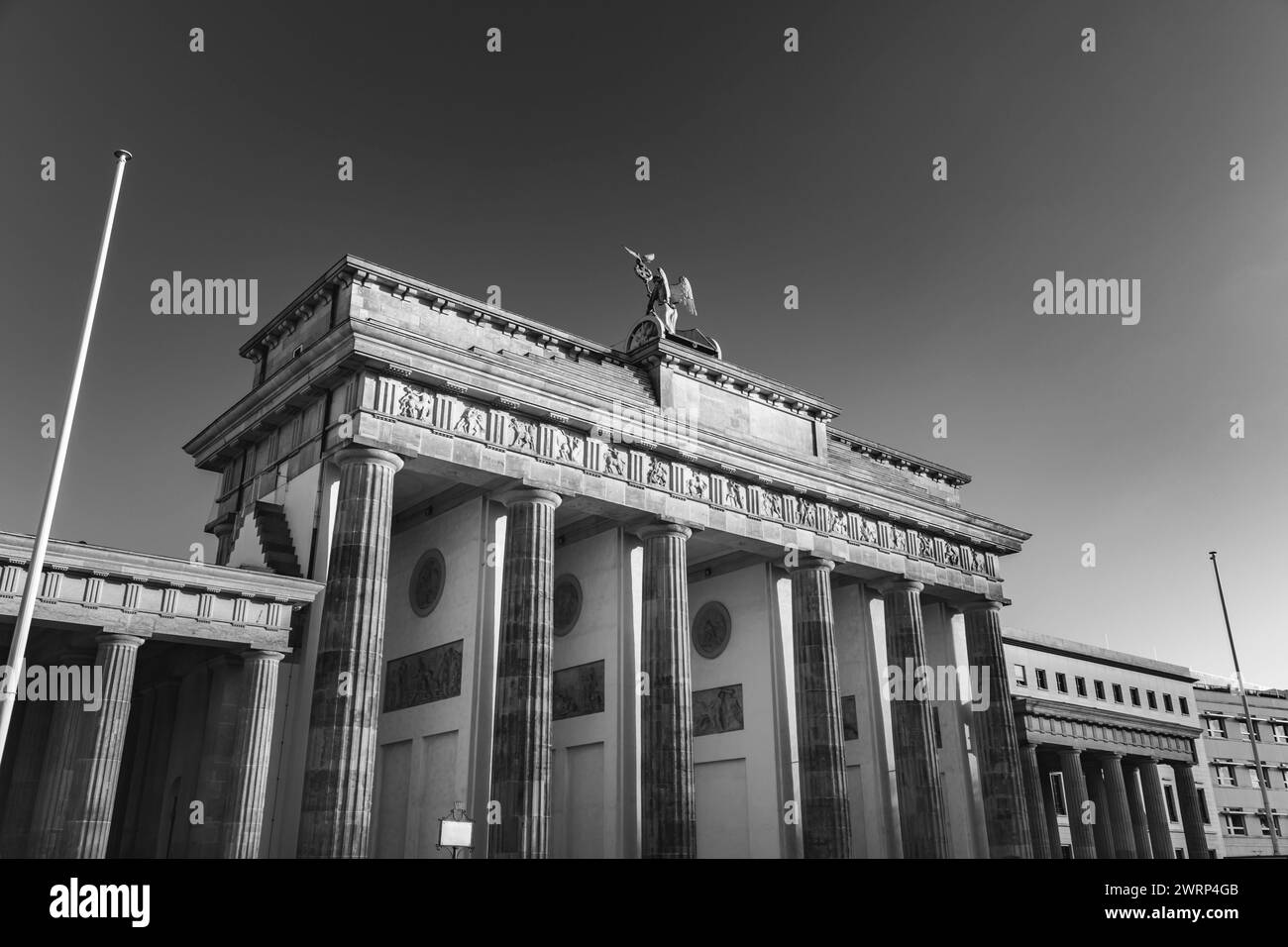 The famous landmark of Brandenburg Gate or Brandenburger Tor in Berlin ...