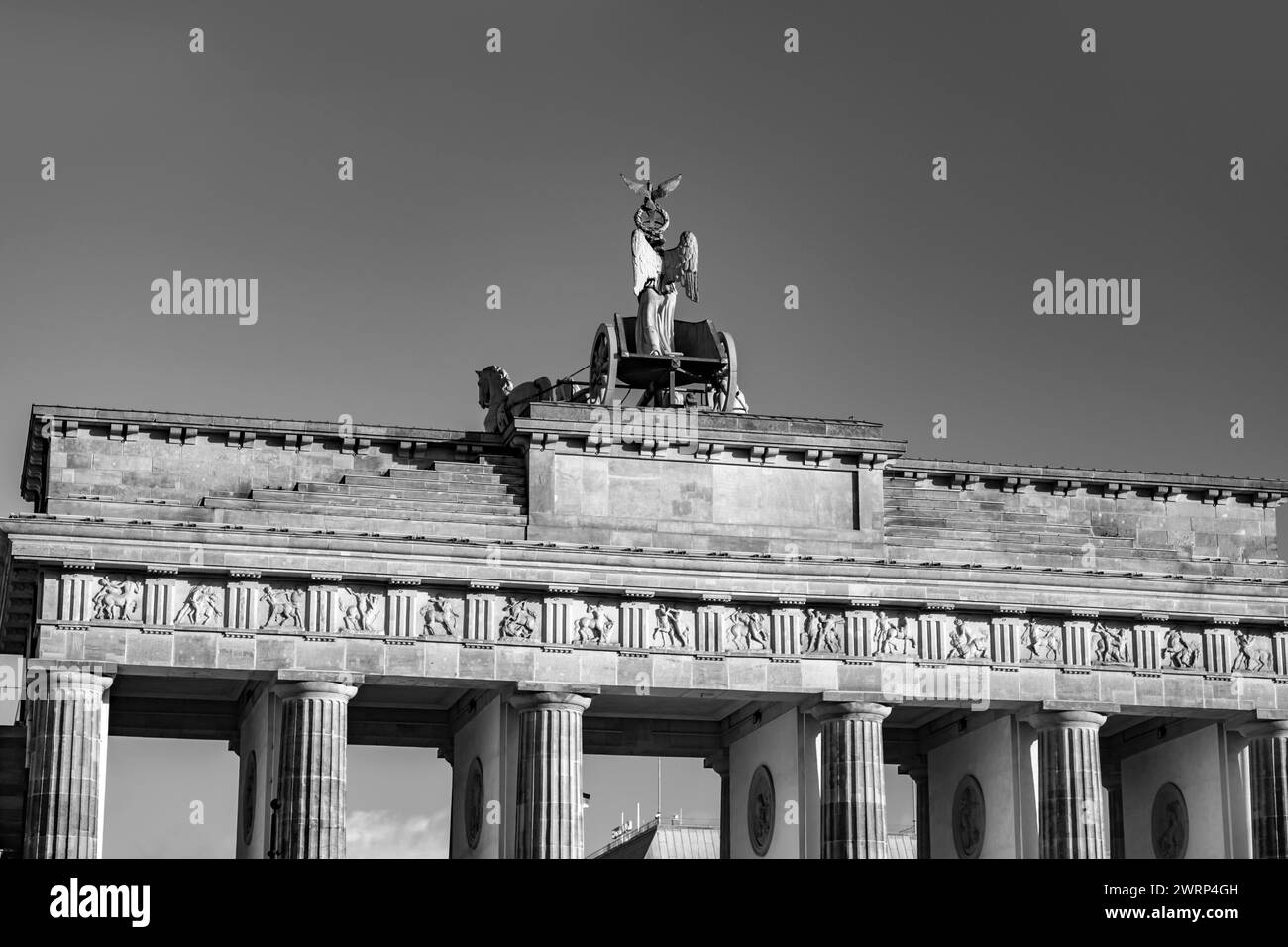 The famous landmark of Brandenburg Gate or Brandenburger Tor in Berlin ...