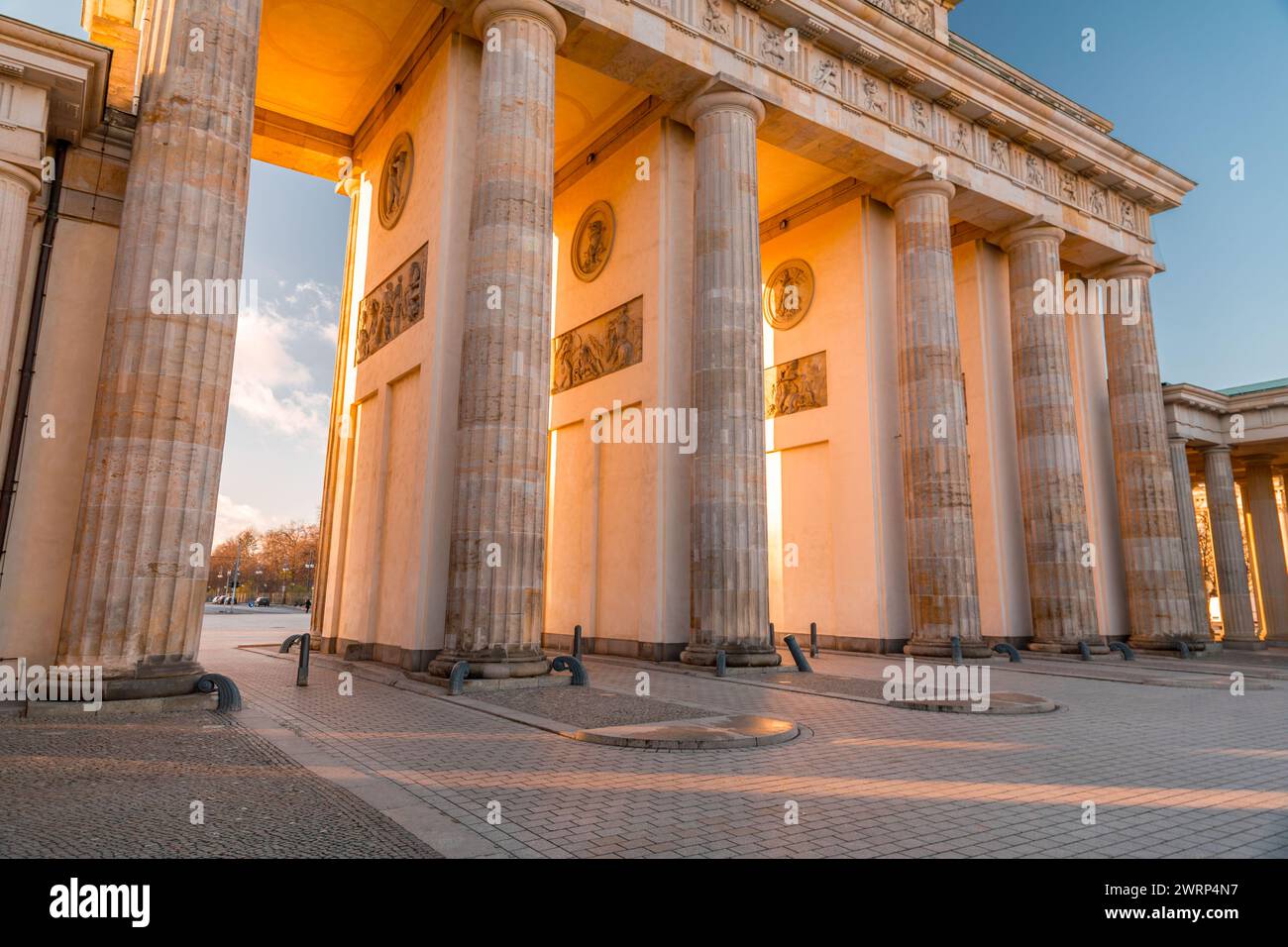 The famous landmark of Brandenburg Gate or Brandenburger Tor in Berlin ...