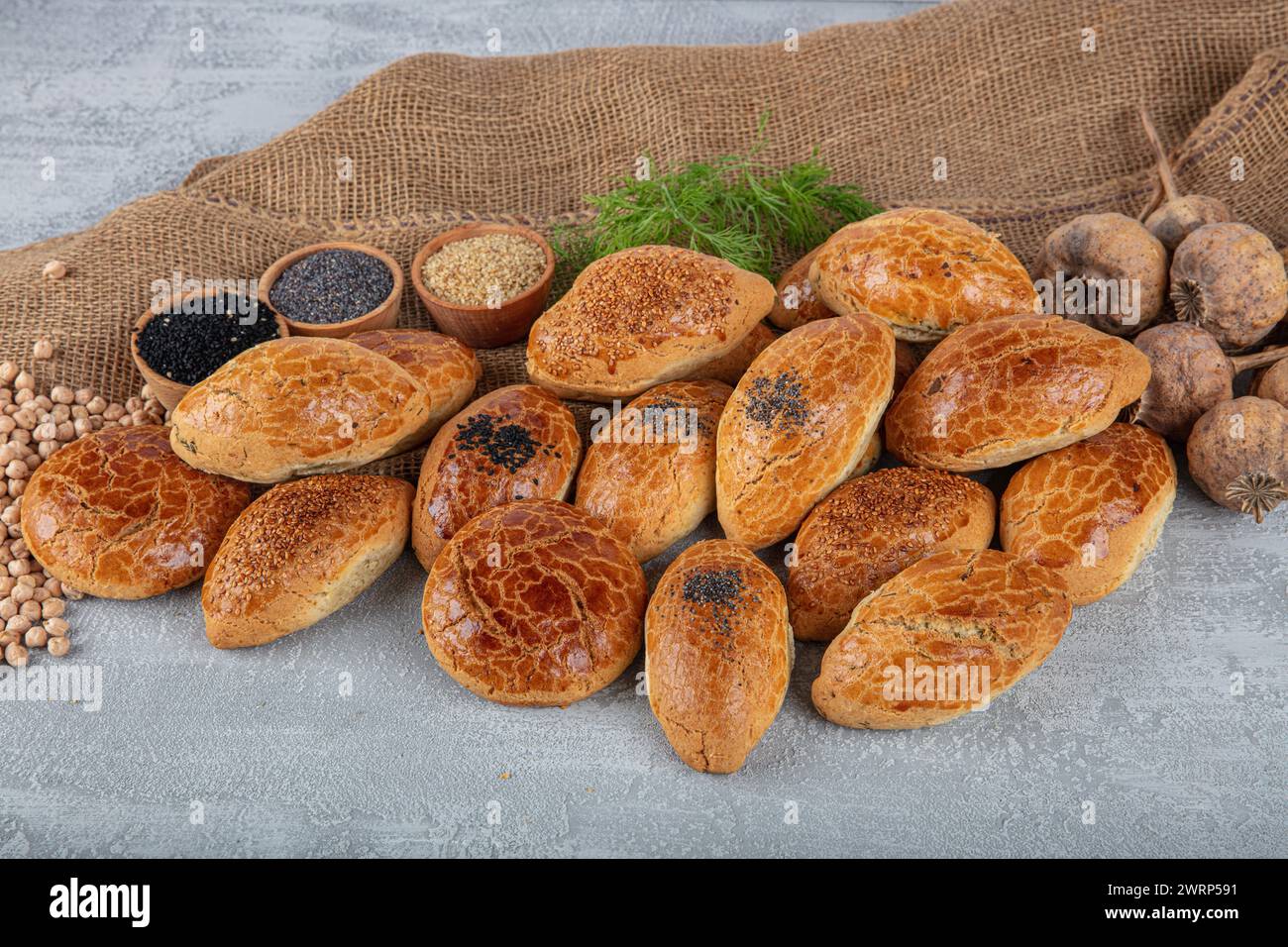 Turkish pastry product, tasty pogaca. Turkish Pastries; pogaca, borek ...