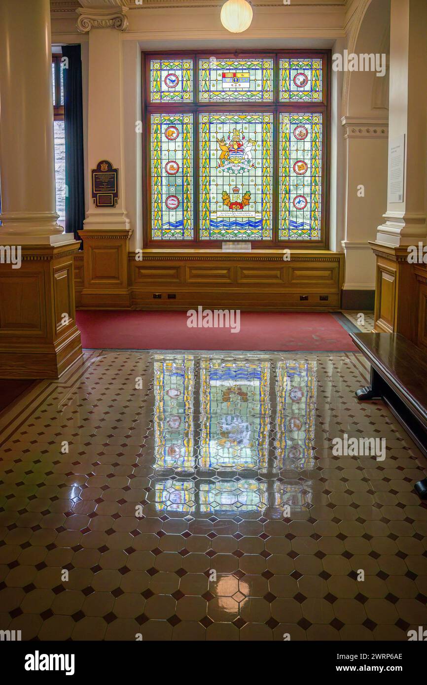 T he Queen Elizabeth II Golden Jubilee Window inside the Parliament ...