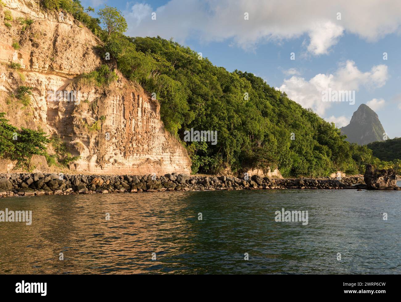 Petit Piton in the Distance Viewed from Anse Chastanet beach on St ...