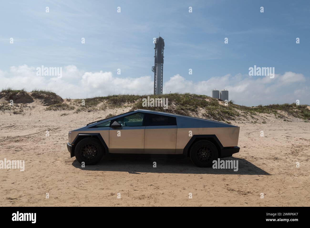 Boca Chica, USA. 13th Mar, 2024. Mid afternoon photos of Starship S28 ...