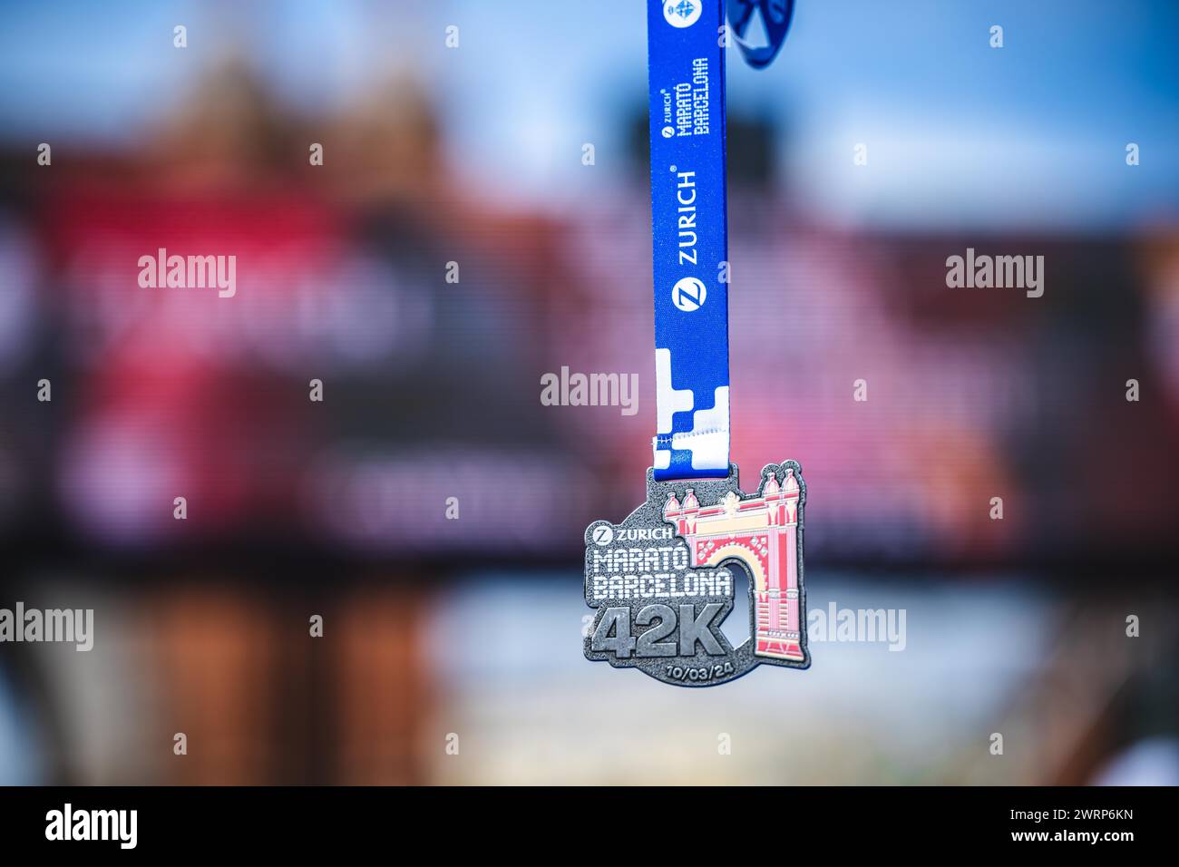 Barcelona Marathon Medal of the year 2024 Stock Photo - Alamy