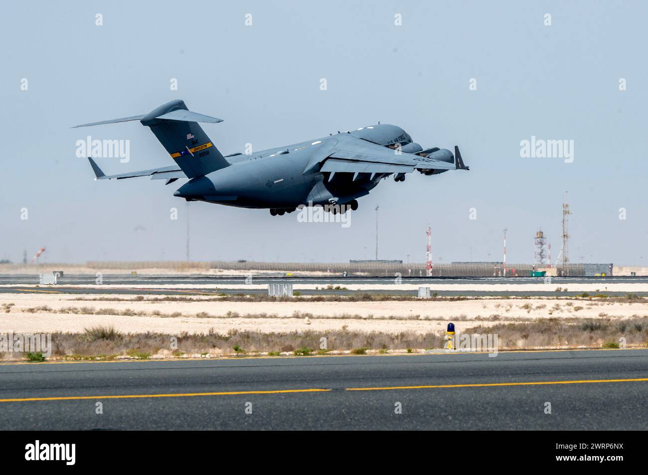 A U.S. Air Force C-17 Globemaster III assigned to Air Mobility Command ...