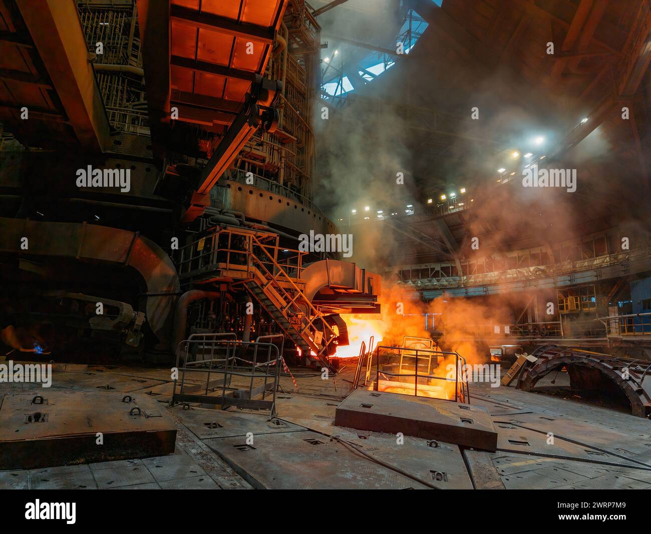 Large electric blast furnace in metallurgical factory Stock Photo - Alamy