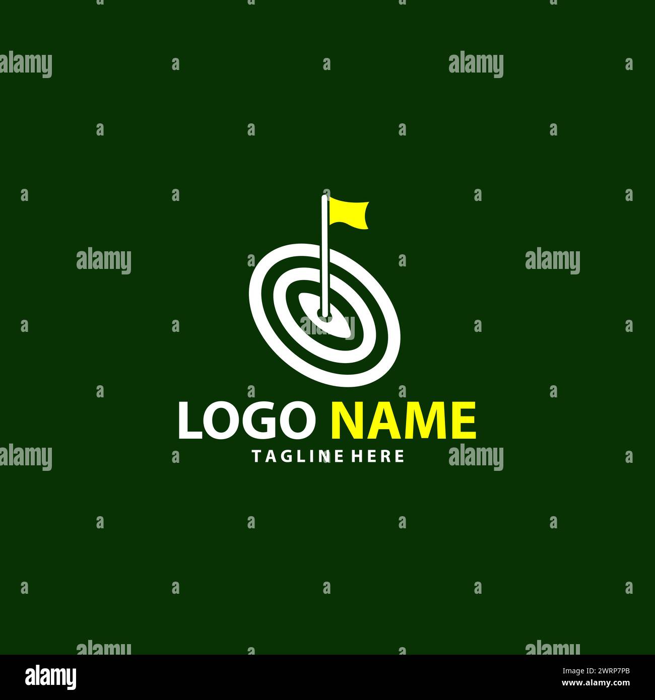 Pin flag golf course Stock Vector Images - Alamy