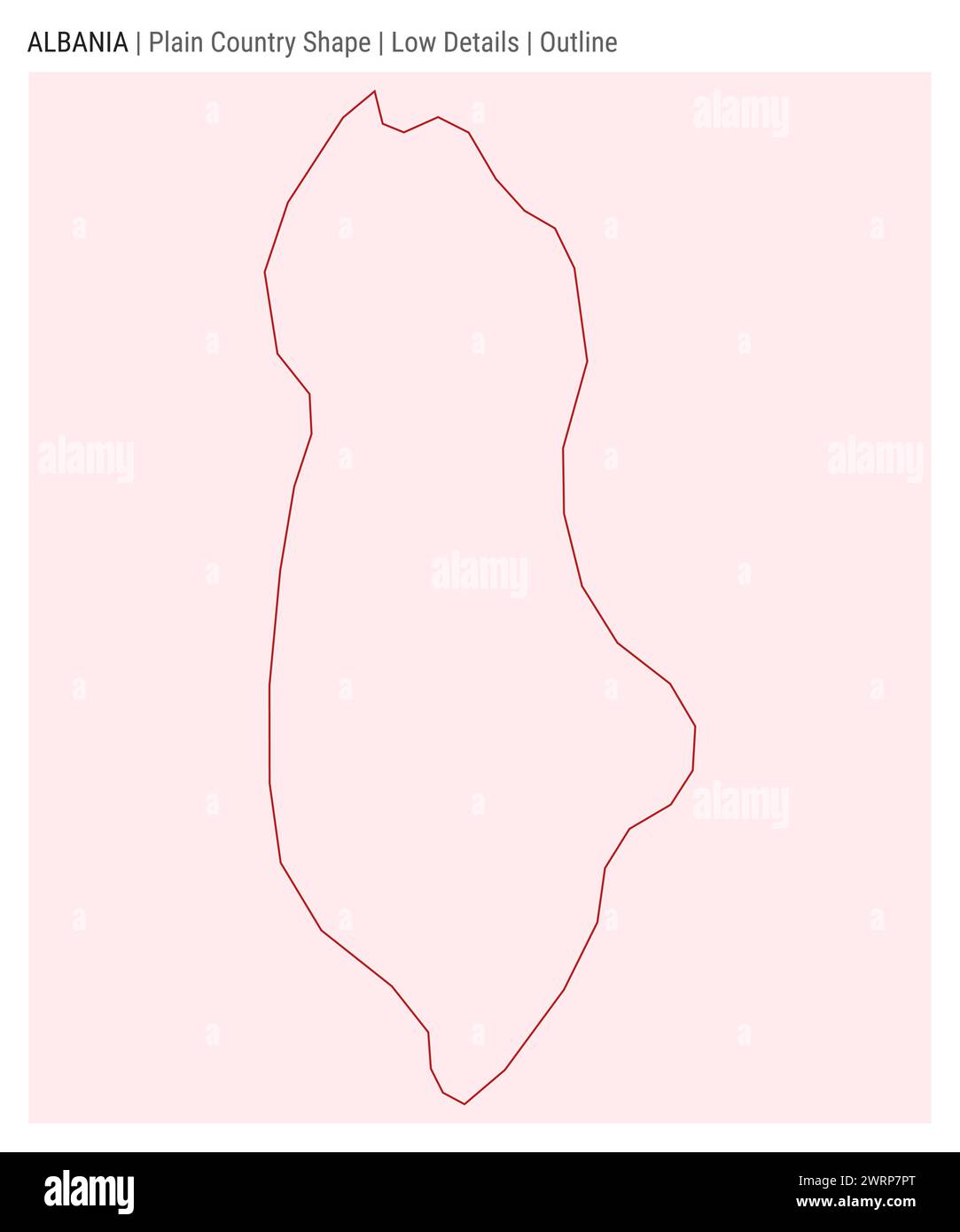 Albania plain country map. Low details. Outline style. Shape of Albania ...