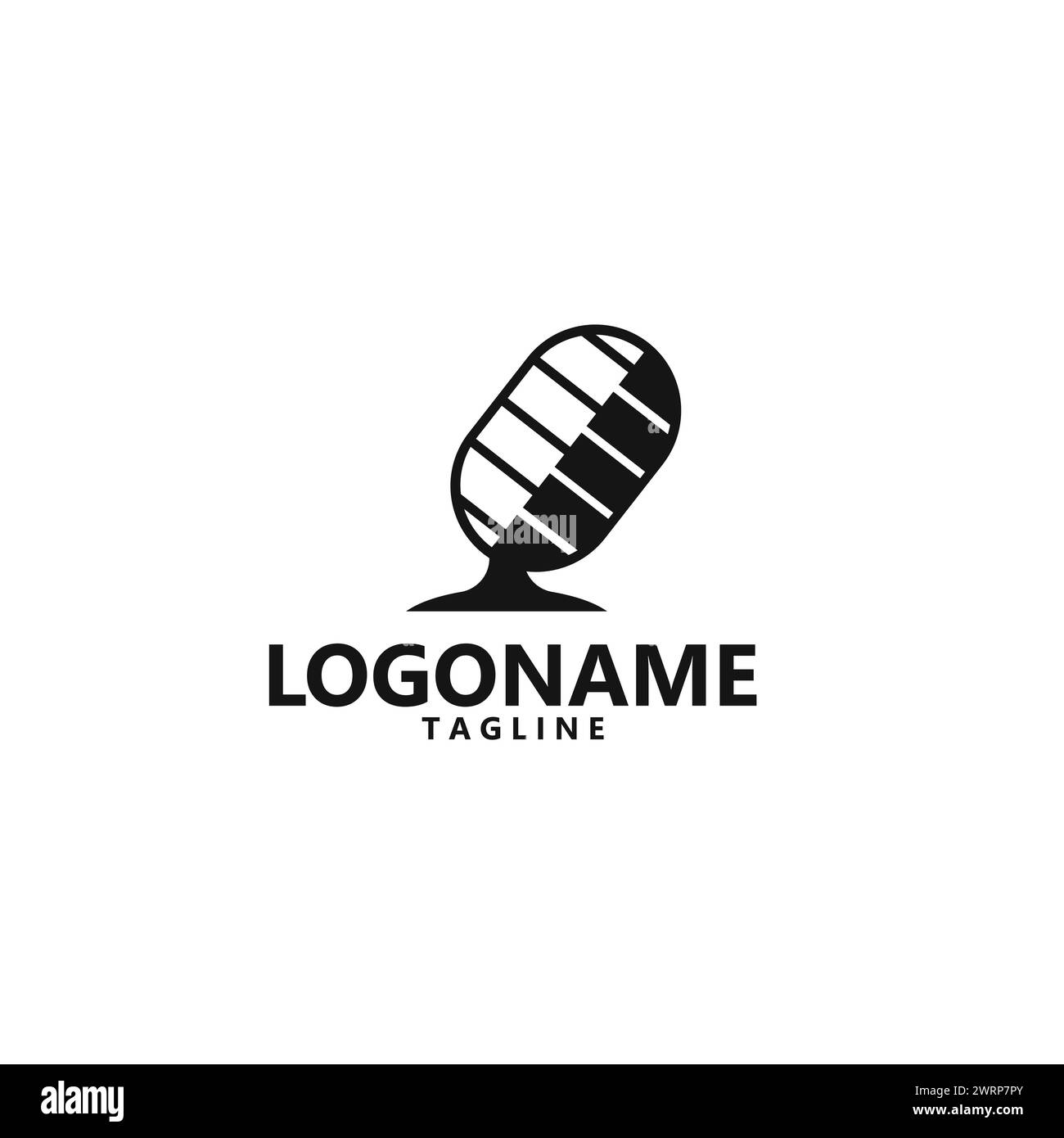 piano microphone logo design vector Stock Vector Image & Art - Alamy