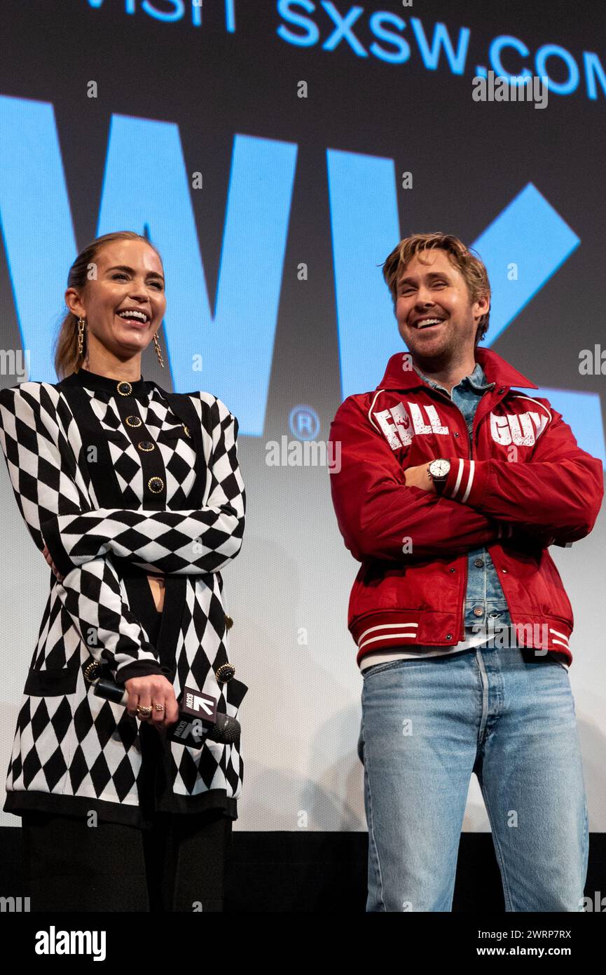 Austin, USA. 12th Mar, 2024. Emily Blunt and Ryan Gosling attend the ...