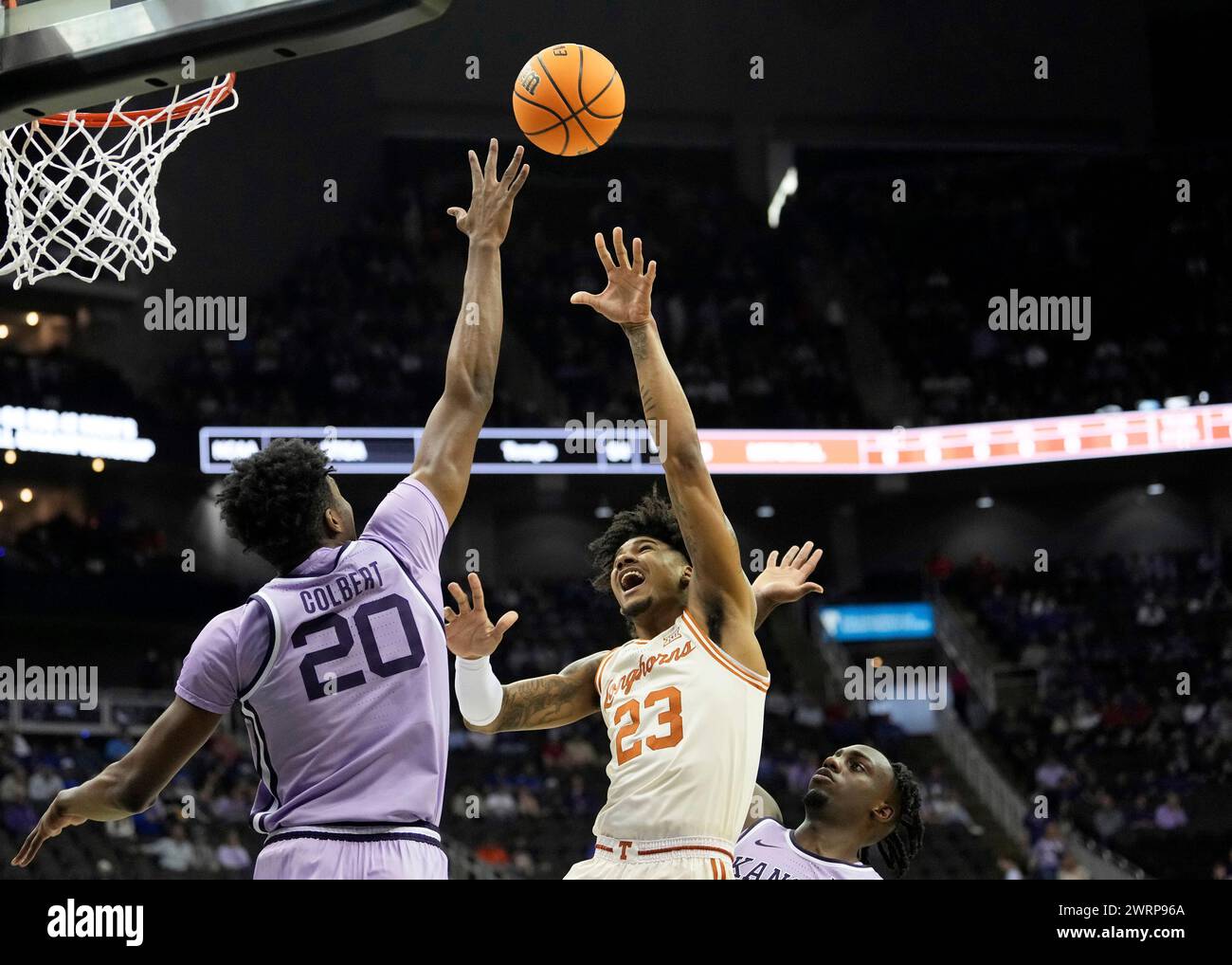 MAR 13 2024: Texas Longhorns forward Dillon Mitchell (23) puts up a ...