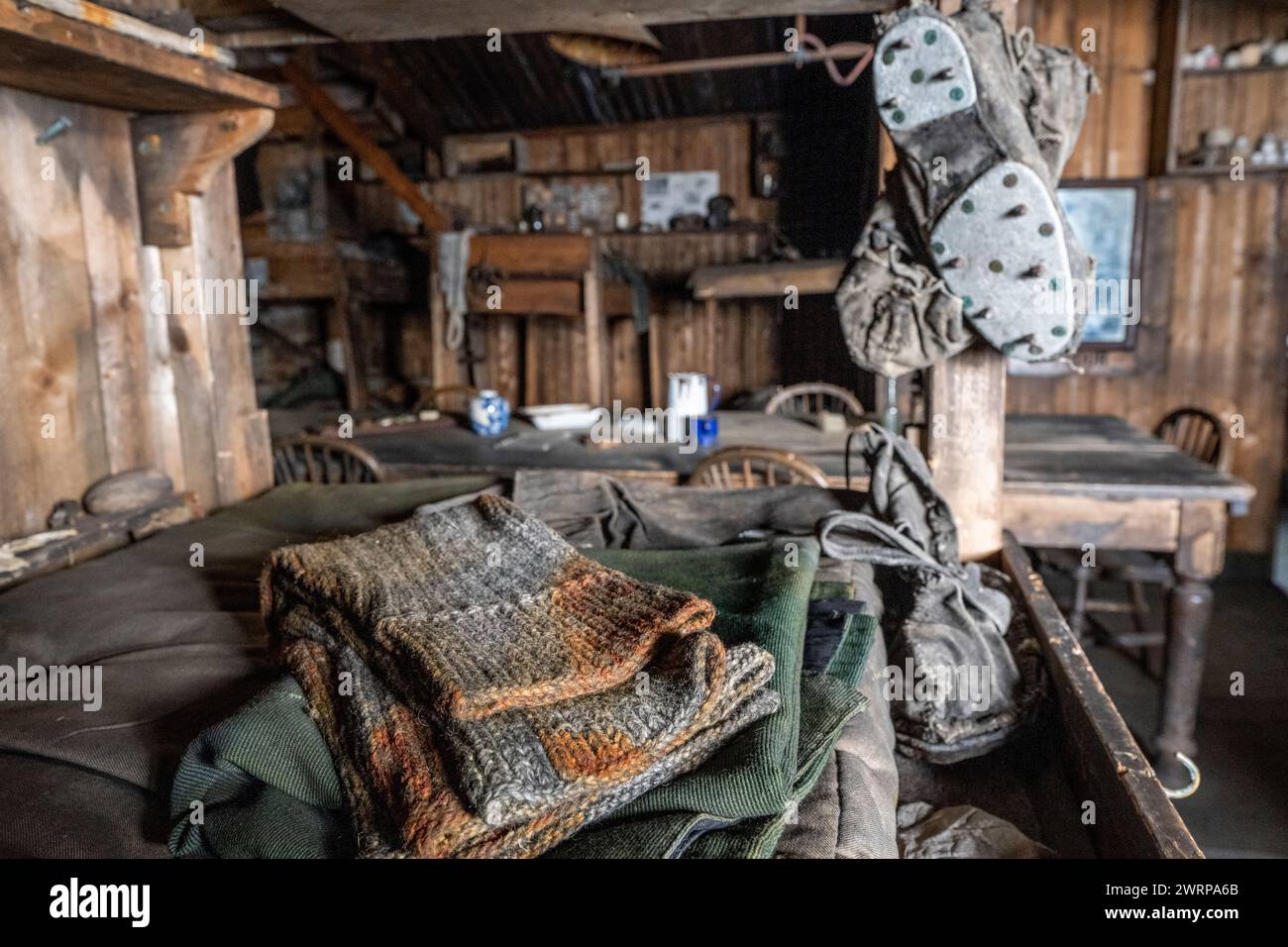 Antarctica, Ross Sea, Ross Island, Cape Evans. Scott's Hut, used during ...