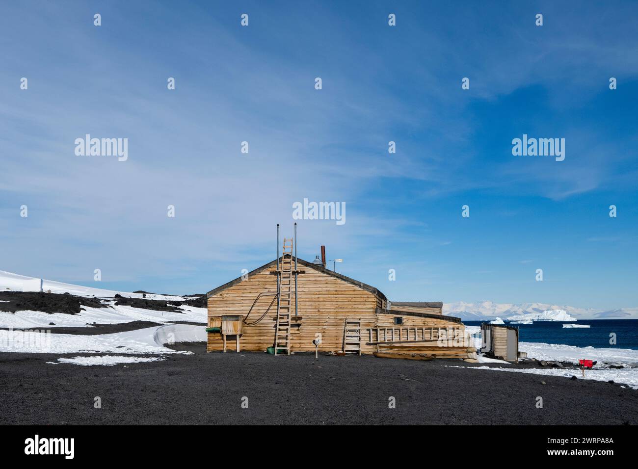 Antarctica, Ross Sea, Ross Island, Cape Evans. Scott's Hut, used during ...