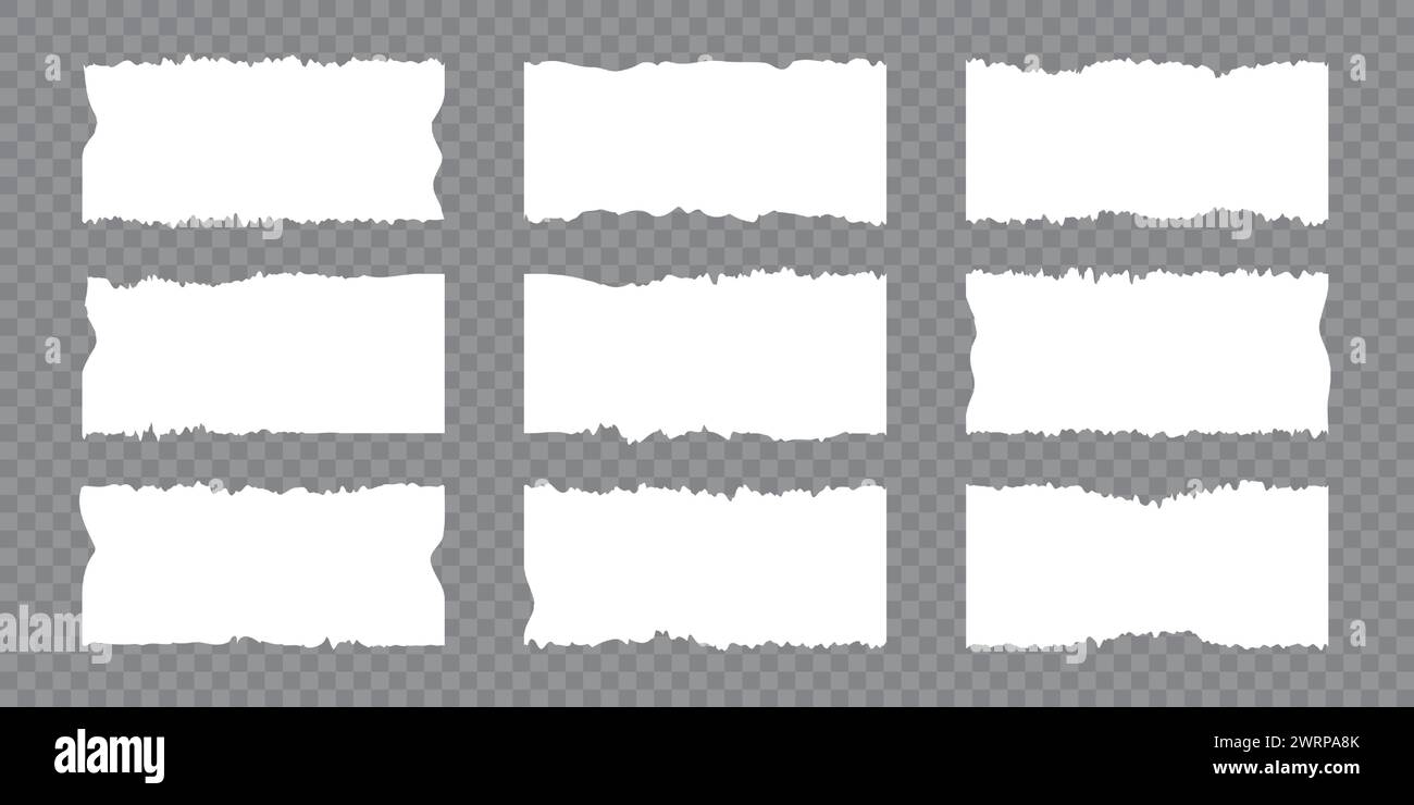 White paper pieces isolated on transparent background Stock Vector ...
