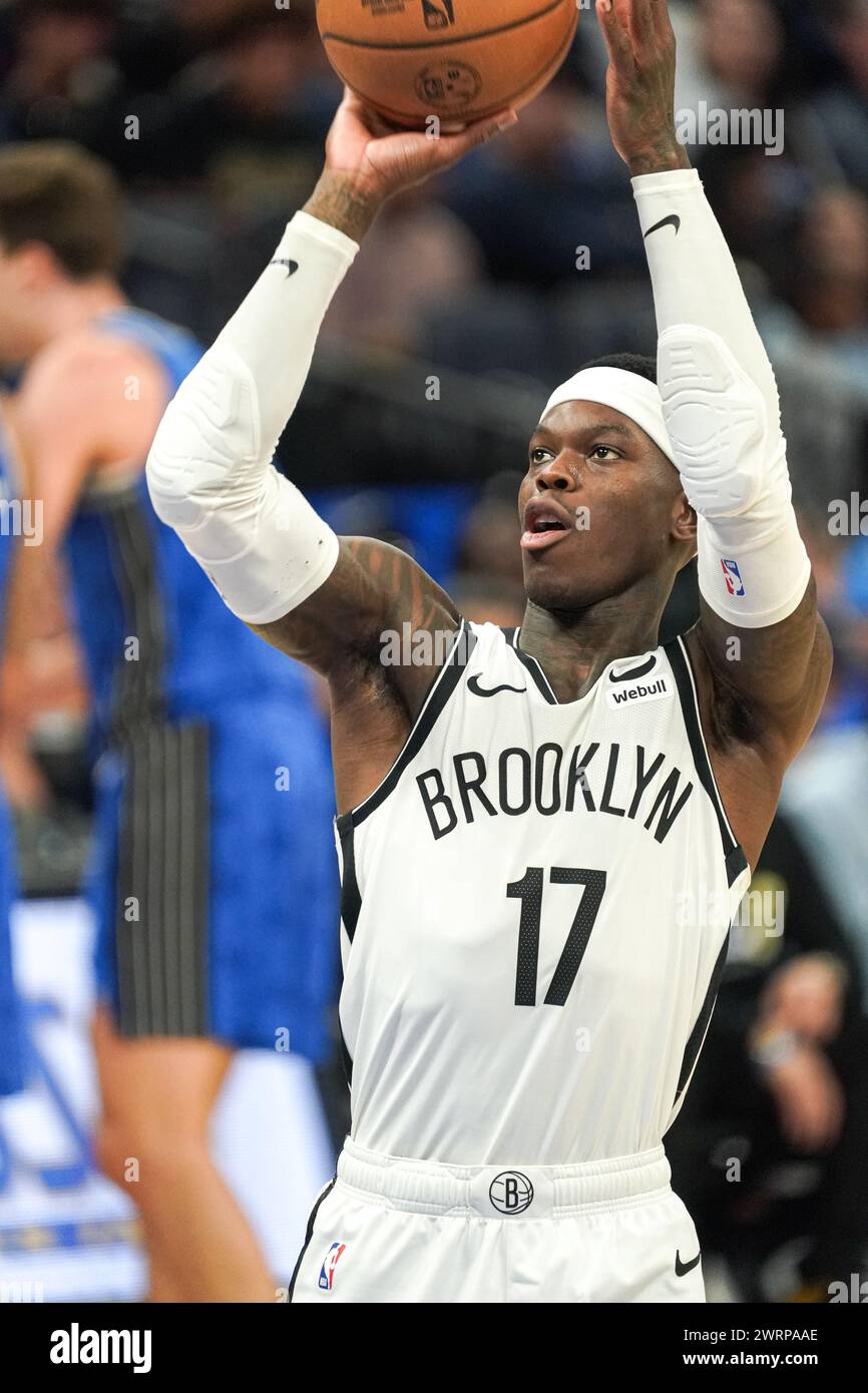Orlando, Florida, USA, March 13, 2024, Brookyn Nets guard Dennis ...